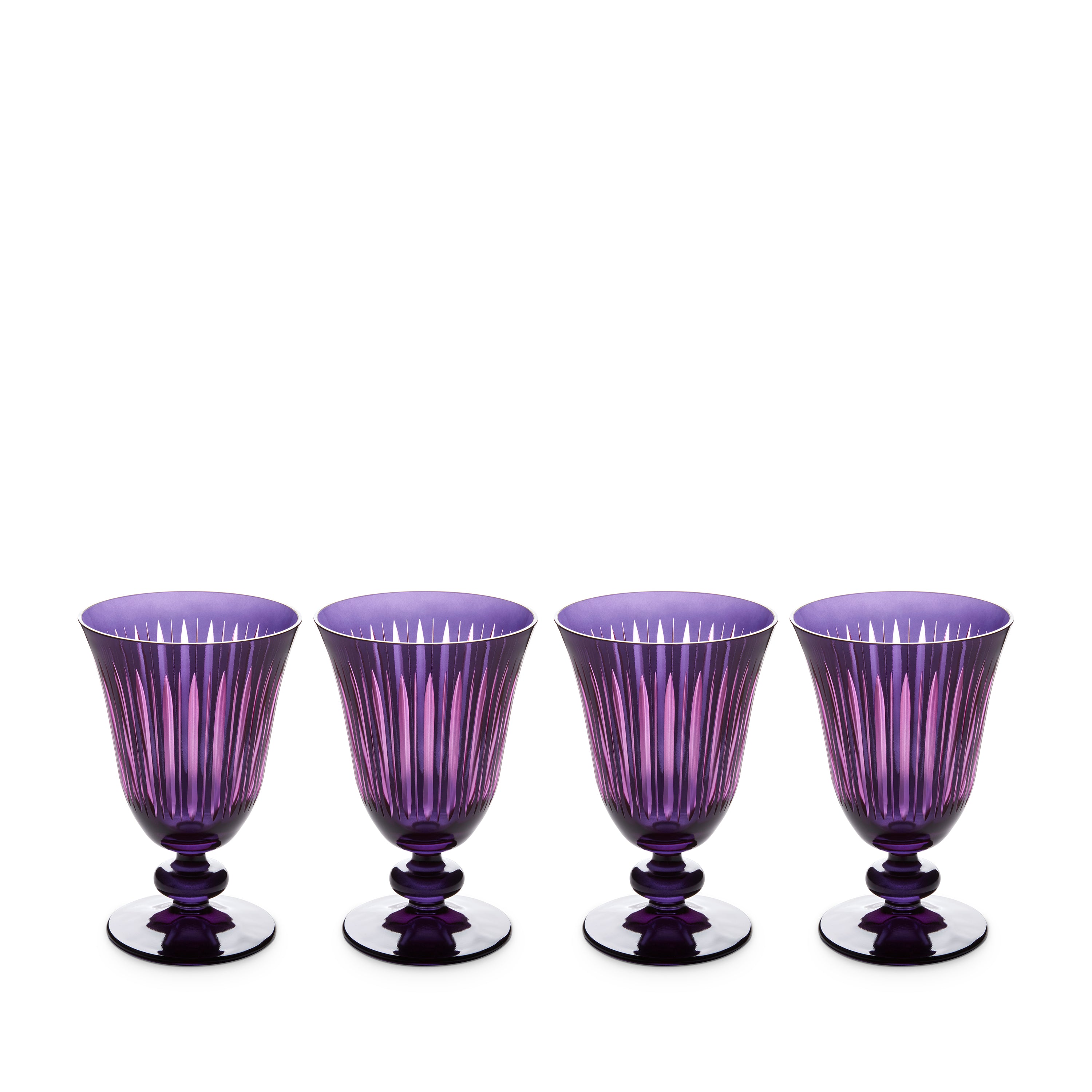 Prism Wine Glasses - Purple( (Set of 4)