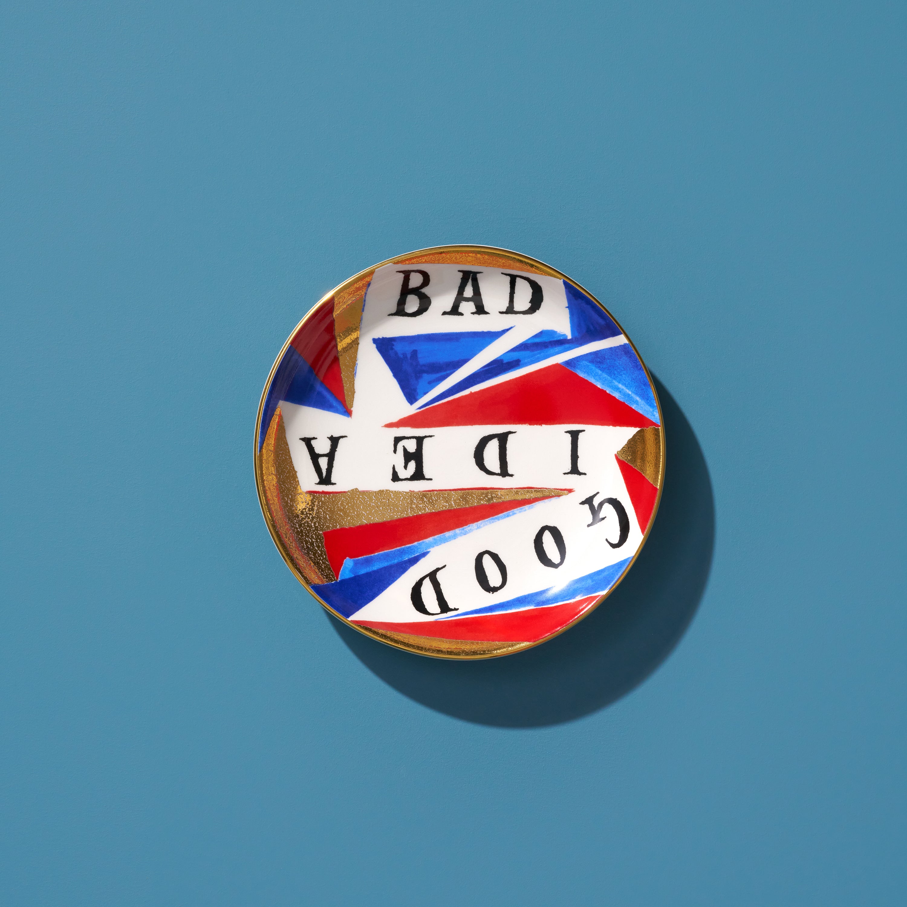 L'OBJET x Ruan Hoffmann| Good/Bad Idea Decorative Plate | 24K Gold