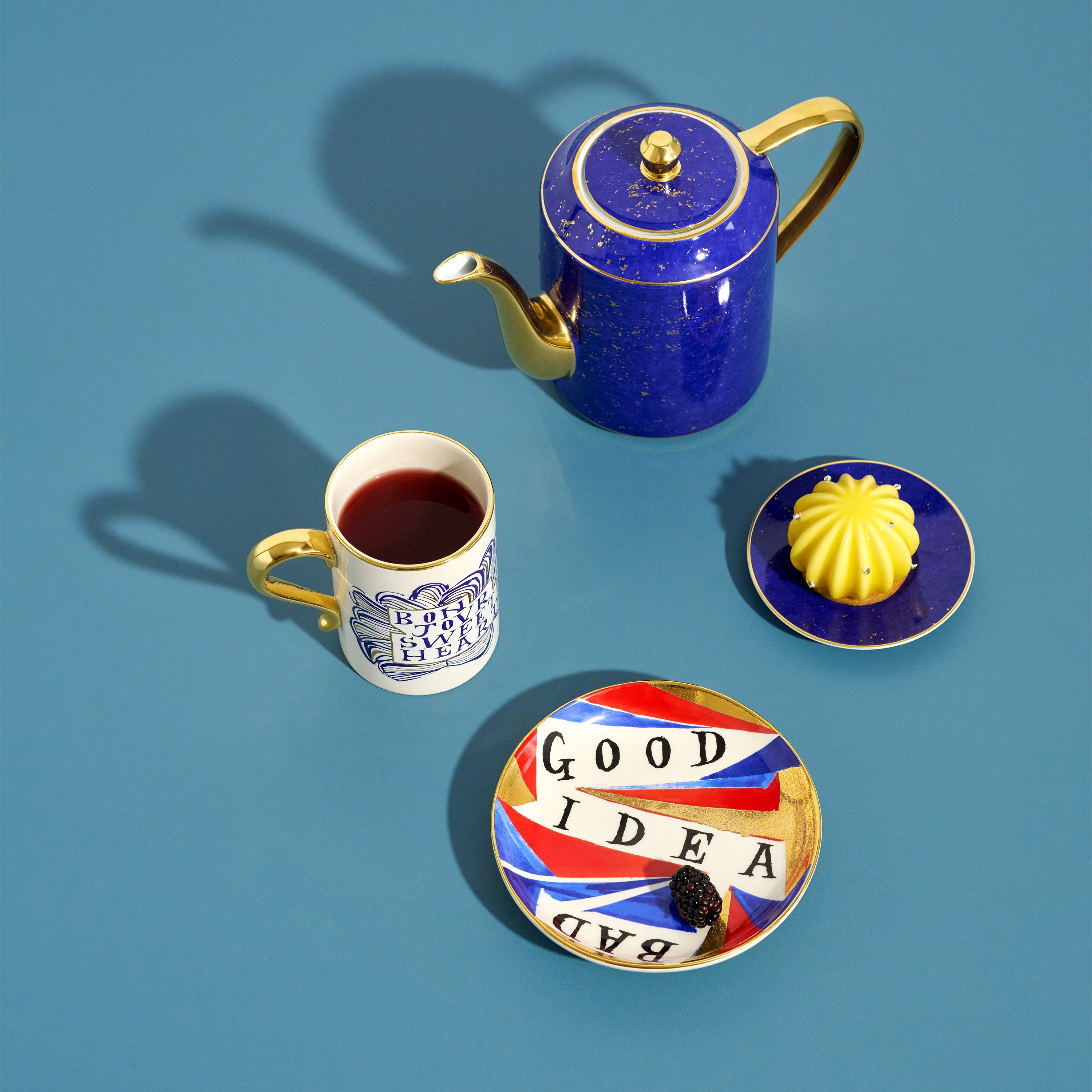 L'OBJET x Ruan Hoffmann| Good/Bad Idea Decorative Plate | 24K Gold