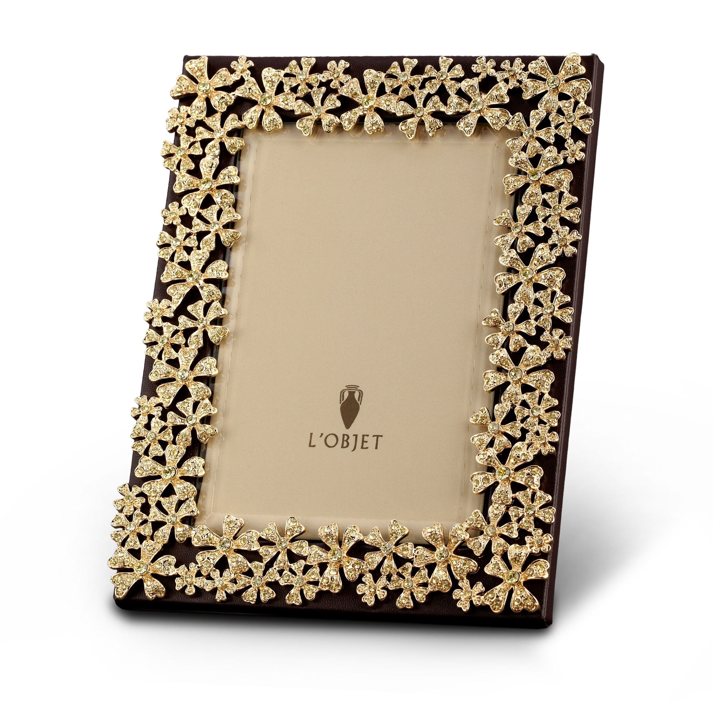 Garland Frame 2X3" - Gold + Yellow Crystals - Luxury Handcrafted ...